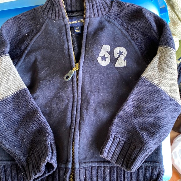 standard blues | Jackets & Coats | Boys 4t Seater Jacket 4t Grey N Navy ...
